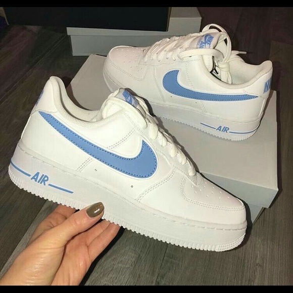 Nike | Shoes | Custom Baby Blue Air Force Lows | Poshmark